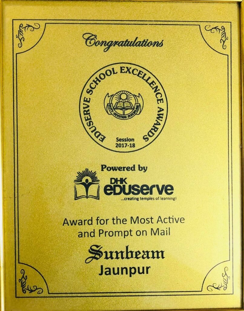 Awards & Recognition – Sunbeam School : The Best School In Jaunpur