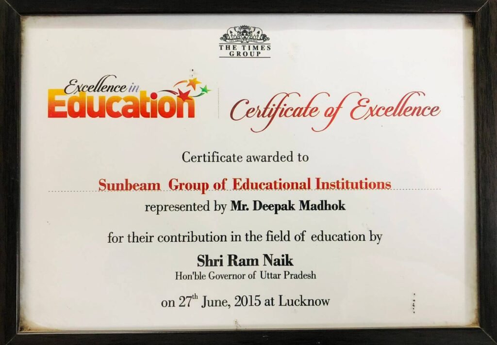 Awards & Recognition – Sunbeam School : The Best School In Jaunpur